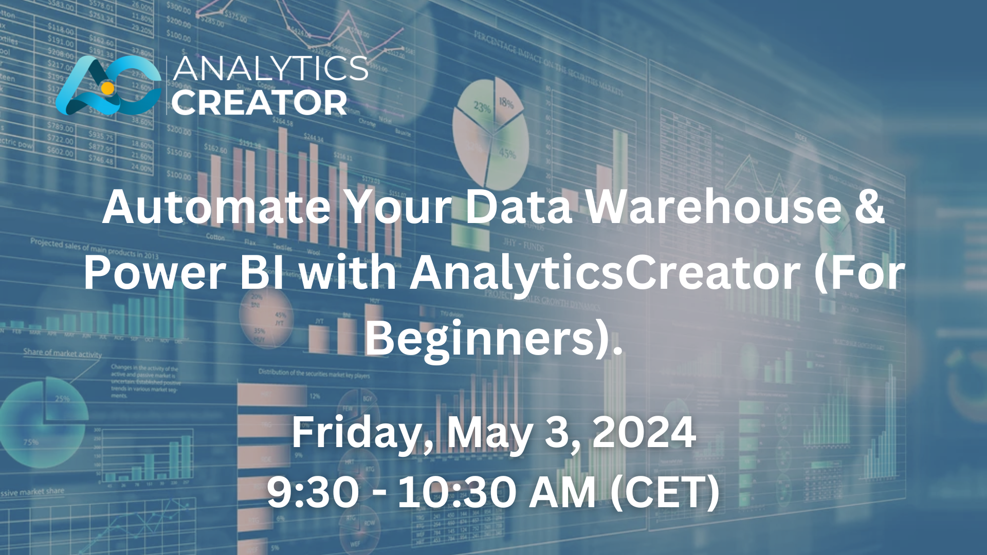 Event: Automate Your Data Warehouse & Power BI with AnalyticsCreator (For Beginners)
